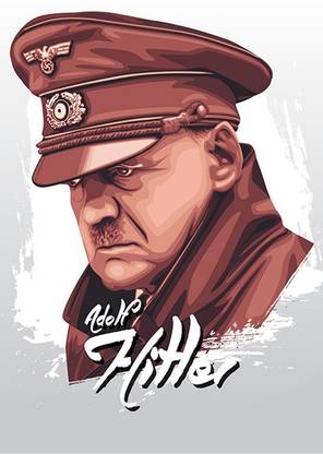 Poster Adolf Hitler Digital Art (Large Poster, 300GSM Matt, 36x24 ...