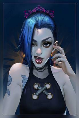 Jinx From Arcane Matte Finish Poster Paper Print - Animation & Cartoons ...