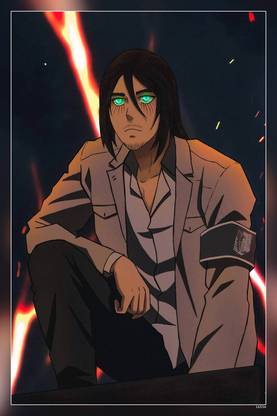 Eren Yeager Attack On Titan Anime Matte Finish Poster Paper Print ...