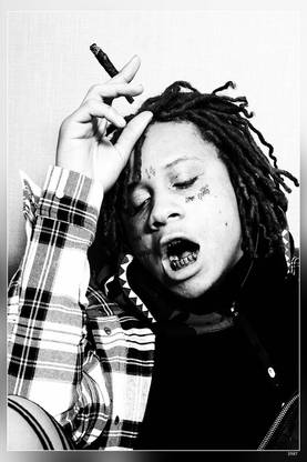 Trippie Redd Smoke Rap Black White Wall Matte Finish Poster Paper Print ...
