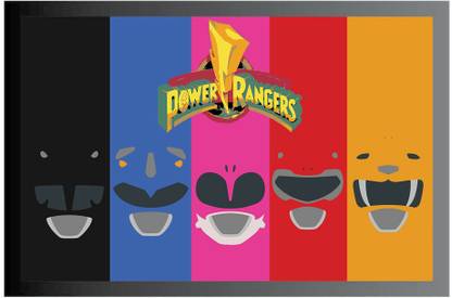 Power Rangers Frame Poster For Room Synthetic Wood Gloss Lamination F23 ...