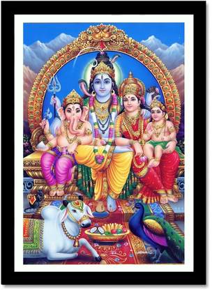Shiv Parvati Poster for Room,Lord Shiva framed poster for room and home ...
