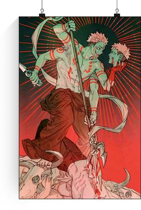Sukuna With Four Hand Poster | Cursed Spirit Sukuna Jujutsu Kaisen ...