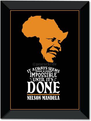 Nelson Mandela Quotes Wall Frame A3 Fine Art Print - Quotes ...