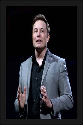 Elon Musk Motivational Poster with A4 Size Frame F-40 Paper Print ...