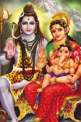 Shiv ji Poster Shiv Parvati,Mahadev,Mahakal,Bholenath,Lord Shiva, Hindu ...