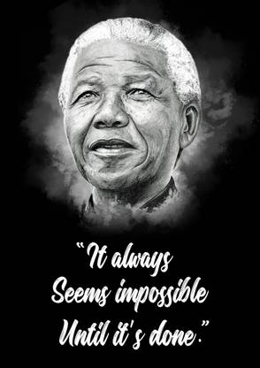 Nelson Mandela Motivational Poster Photographic Paper - Personalities ...