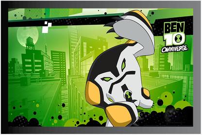 Ben 10 Poster with Frame Gloss Lamination M34 Paper Print - Animation ...