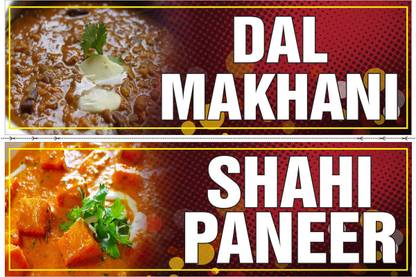 Poster For Hotel Restaurant Bar Caterer Sticker Dal Makhani And Shahi ...