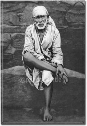 Sai Baba I Shirdi Sai Baba I Wall Poster A4 Fine Art Print - Religious ...