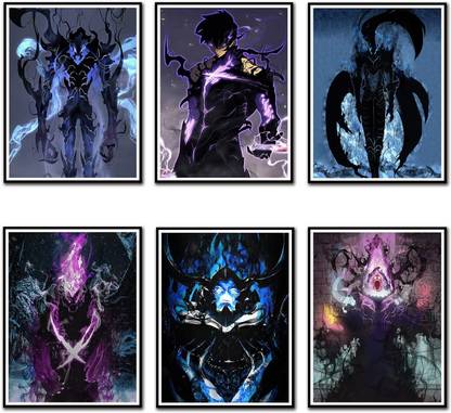 Solo leveling poster, Japan Anime Poster set, The painting on the wall ...