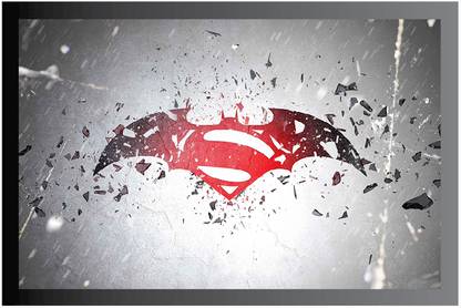 Batman Poster with Frame Gloss Lamination M40 Paper Print - Movies ...