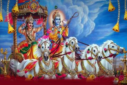 Poster Mahabharata Krishna & Arjun Photo Beautiful sl12055 (Wall Poster ...
