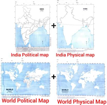 Outline Practice Map Of India And World (Both Political And Physical ...