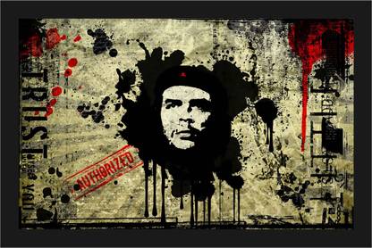 Che Guevara Motivational Poster with A4 Size Frame F-223 Paper Print ...