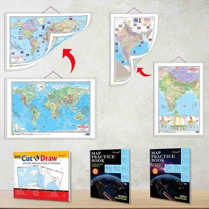 India POLITICAL - MAP PRACTICE BOOK, WORLD POLITICAL - MAP PRACTICE ...