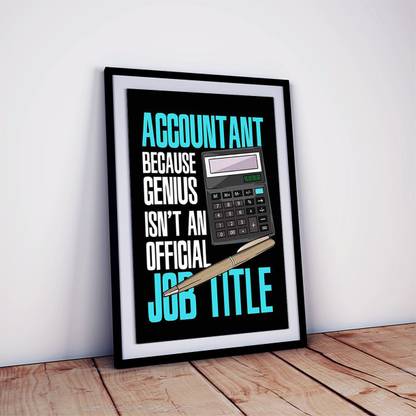 Accountant Poster Framed For Room and Home Décor Fine Art Print ...