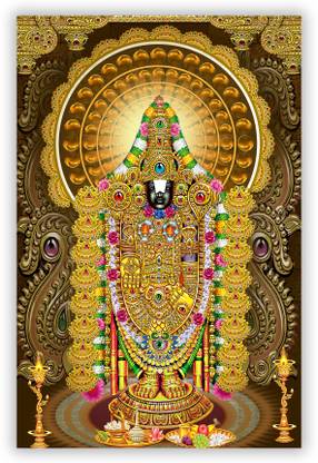 Hindu God Tirupati Balaji Digital Photo Poster With Uv Textured S130 ...