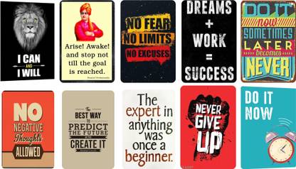 10 PCS Motivational Posters for Home,Office study room Wall Decoration ...