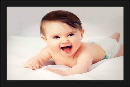 Cute Baby Poster with A4 Size Frame F-572 Paper Print - Nature, Quotes ...