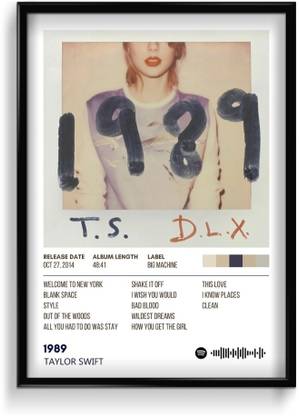 Taylor Swift 1989 Song UnFramed Poster For Home Aesthetic Wall ...