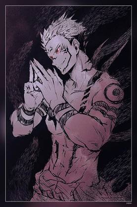 Sukuna Jujutsu Kaisen Poster 12 X 18 Inch (Multicolor) Paper Print ...