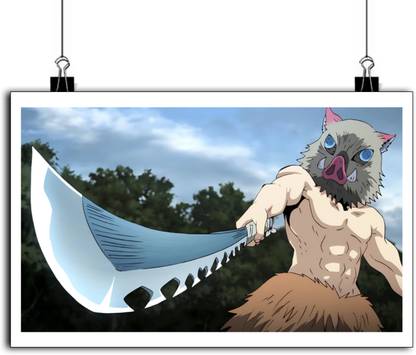 Inosuke Poster | Demon Slayer Inosuke Hashibira Poster | Inosuke Anime ...