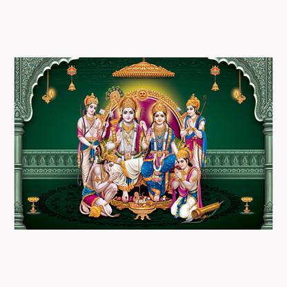 Ayodhya Ram Mandir Poster | Shri Ram Darbar Poster Sparkle Coated Self ...