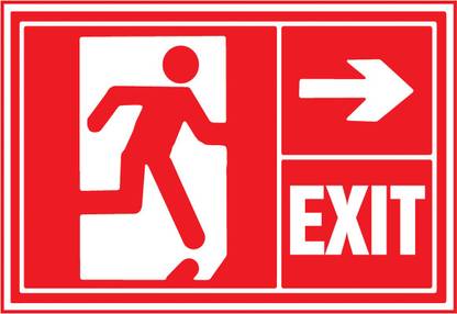 Poster Exit Symbol Poster sl-14298 (Wall Poster, 13x19 Inches, Matte ...