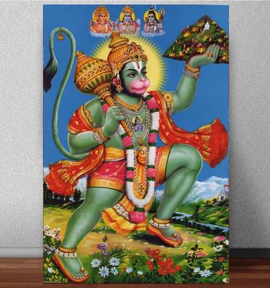 Hanuman Ji poster for home decor A4 Size ,Lord Hanuman Religious ...