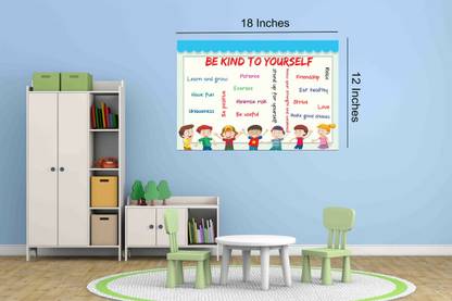 Kids Education Paper Poster On "Moral Values"|Unframed Wall Poster For ...