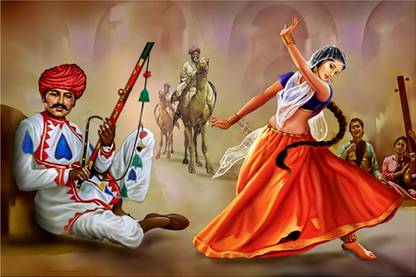 Rajasthani Photo Frame | Rajasthani Painting Fine Art Print - Abstract ...