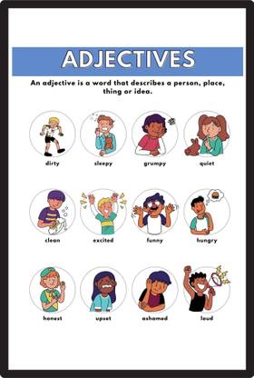 Adjectives Unframed Wall Décor Poster (12 X 18 Inches) Fine Art Print ...