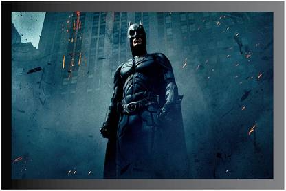 Batman Poster with Frame Gloss Lamination M60 Paper Print - Movies ...