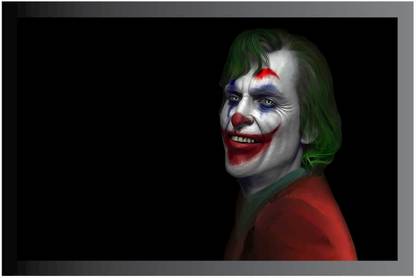 Joker Frame Poster For Room Synthetic Wood Gloss Lamination F112 Paper ...