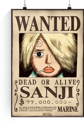 Sanji Wanted Posters | One Piece Vinsmoke Sanji Wanted Posters | One Piece Bounty Poster Sanji ...