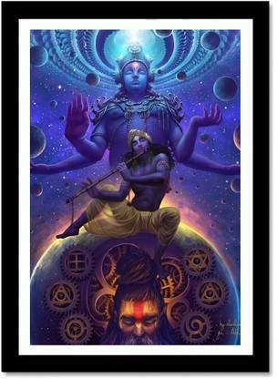 Lord Shri Krishna Poster for Room, Krishna poster for home decor Paper ...