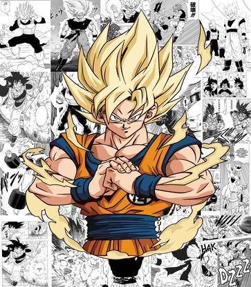 Set of 20 goku super saiyan wall collage kit | A4 (11.9x8.3 inch ...