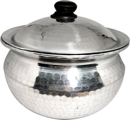 bartan hub Aluminium Hammered Finish Handi/Sipri With Lid Biryani Rice ...