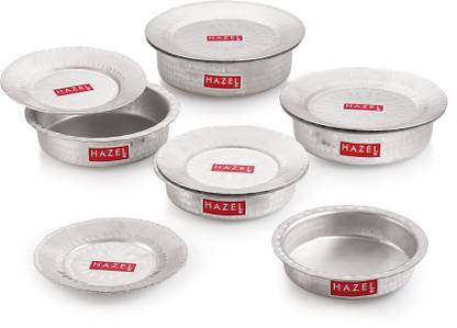 HAZEL Aluminium Langdi Patila Pot With Lid Hammered Finish Round Bottom ...