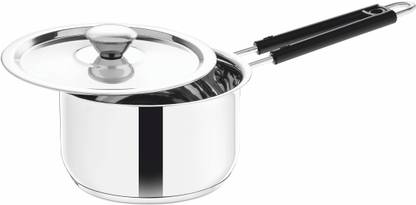 PRABHA Induction Heavy Gauge Encapsulated Base Stainless Steel Saucepan ...