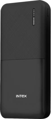 Intex 10000 mAh 12 W Power Bank (Coal Black, Lithium Polymer, Fast Charging