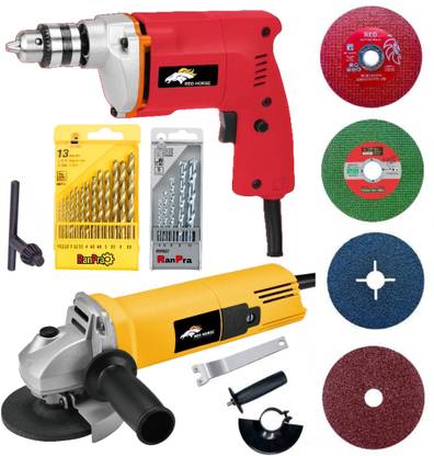 RanPra AND 2 REGMAL AND 2 CUTTING BLADE COMBO OF 10MM DRILL MACHINE AND ...
