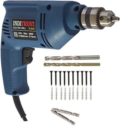 Inditrust new 500w Reversible Drill Machine 2pc ph2 bit 1pc masonry ...