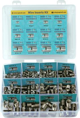 Rapi-Coil 250Pcs Self Tapping Inserts-M3 M4 M5 M6 M8 M10 M12, Solid ...