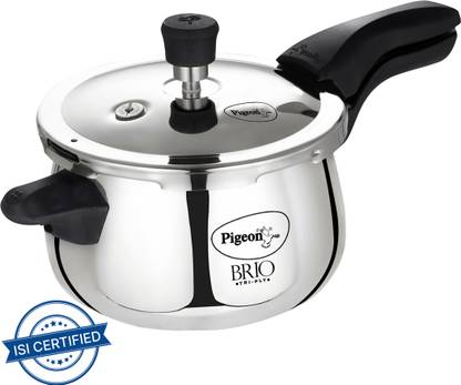 Pigeon Brio Triply Pressure Cooker- 3 Litre 3 L Induction Bottom ...