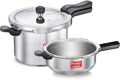 Prestige Svachh Cookers with PVC 8.0 Veggie Cutter combo 5 L, 3 L ...
