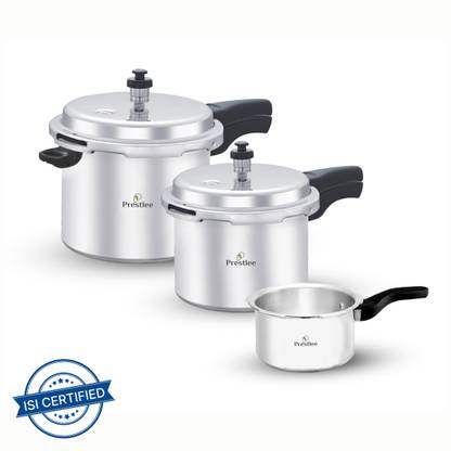 Prestlee Aluminium 2+3+ 5 Liter OUTER LID Cooker Combo, 5 Year Warranty ...