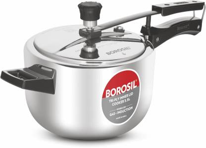 BOROSIL Triply 3.5 L Induction Bottom Pressure Cooker Price in India ...