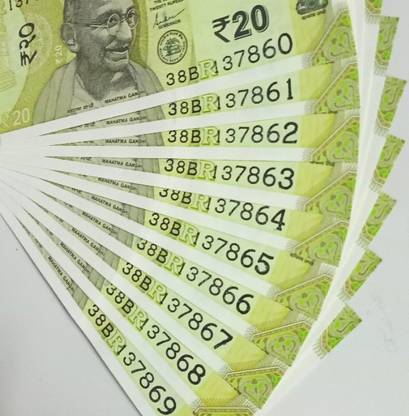 Naaz Rare Collection 20 Rupees Bronze Printed Currency Price in India ...